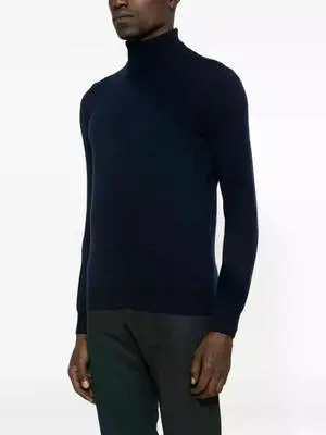 KANGRA Long-sleeve Turtleneck Sweater - Blue