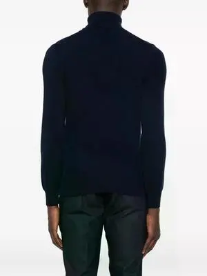 KANGRA Long-sleeve Turtleneck Sweater - Blue