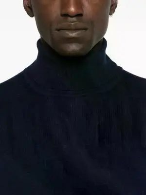 KANGRA Long-sleeve Turtleneck Sweater - Blue