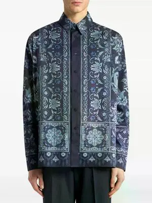 Etro Paisley-print Cotton Shirt - Blue