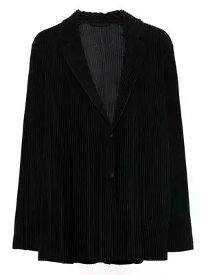 Issey Miyake Pleated Button Blazer - Black