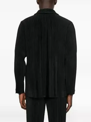 Issey Miyake Pleated Button Blazer - Black