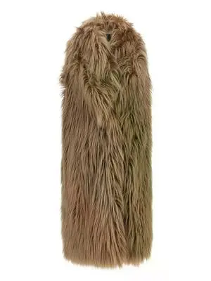 B&B COUTURE Long Faux Fur Sleeveless Vest