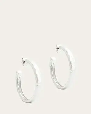 ANABEL ARAM JEWELRY Farrier Medium Hoop Earrings Silver