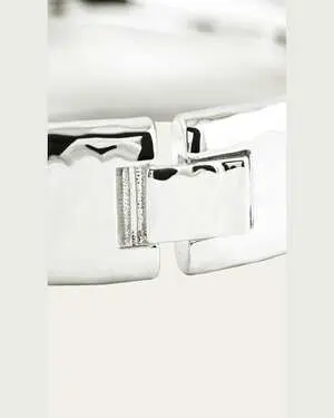 ANABEL ARAM JEWELRY Farrier Hinged Bangle Bracelet - Silver