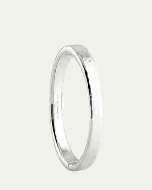 ANABEL ARAM JEWELRY Farrier Hinged Bangle Bracelet - Silver