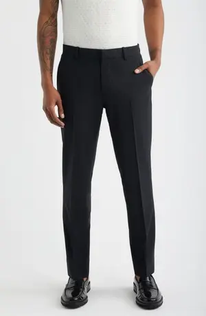 OPEN EDIT Slim Fit Suit Trousers - Black