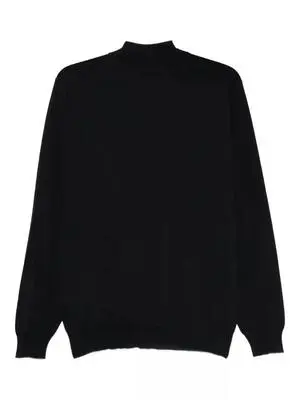 LARDINI Mock-neck Wool Sweater