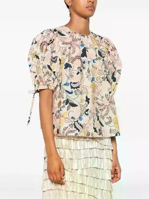 Ulla Johnson Floral-print T-shirt - Neutrals