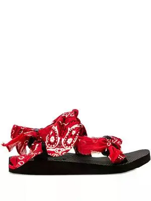 ARIZONA LOVE 25mm Trekky Chou Bandana-Print Sandals Red