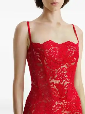 2310 STUDIO Lace-detail Mini Dress - Red
