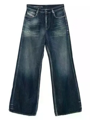 DIESEL® Frayed Wide-leg Jeans