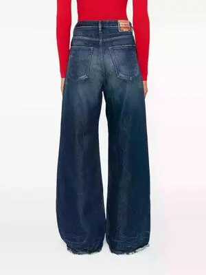 DIESEL® Frayed Wide-leg Jeans