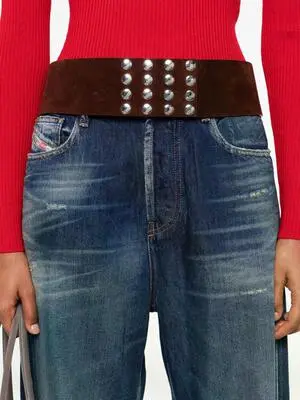 DIESEL® Frayed Wide-leg Jeans