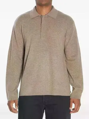 LISA YANG Emil Cashmere Polo Shirt - Neutrals