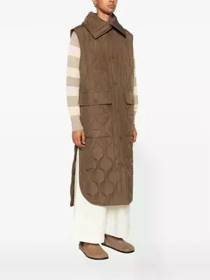 Marc O'polo Quilted Sleeveless Coat - Brown