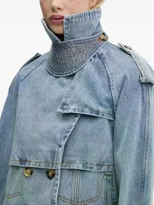 Desigual Embellished Double-breasted Denim Jacket