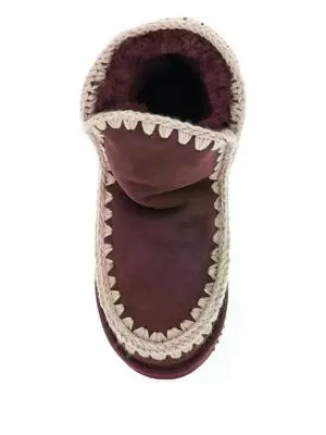 Mou Crochet-trimmed Suede Boots