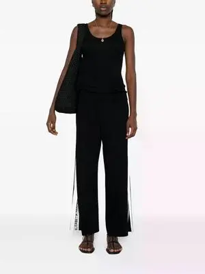 Elisabetta Franchi Wide Leg Logo Trousers