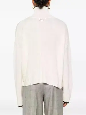 Pinko High-neck Wool-cashmere Blend Sweater