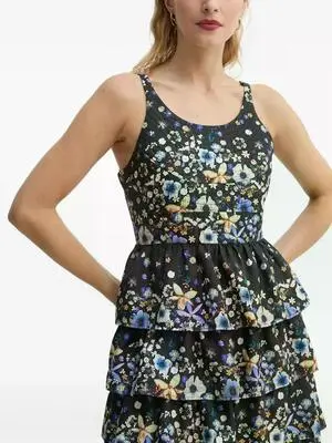 Munthe Floral-pattern Tiered Maxi Dress