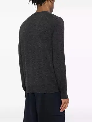 Play Comme Des Garcon Heart-patch Wool Cardigan - Grey
