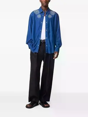 Nn07 Embroidered Denim Shirt