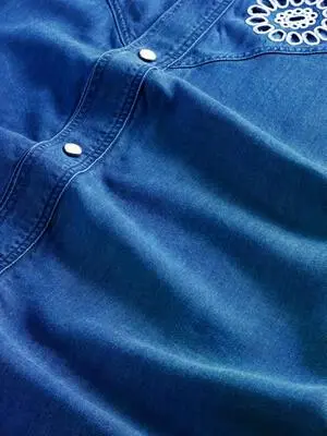 Nn07 Embroidered Denim Shirt