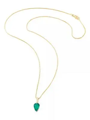 YI COLLECTION 18k Yellow Diamond And Emerald Arrow Necklace - Gold