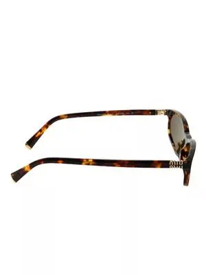 Miu Miu Tortoiseshell Rectangle Sunglasses