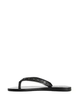 ANCIENT GREEK SANDALS Studded Leather Thong Sandals