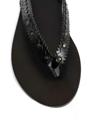 ANCIENT GREEK SANDALS Studded Leather Thong Sandals