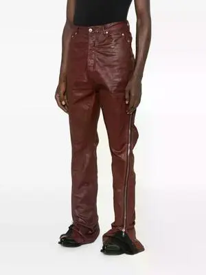 Rick Owens Zip-detail Leather Jeans