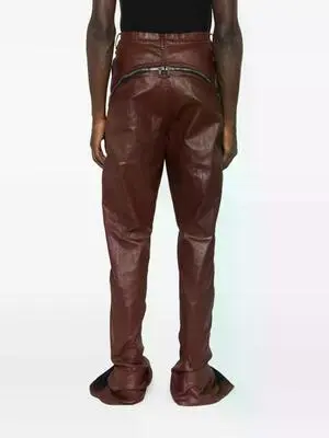 Rick Owens Zip-detail Leather Jeans