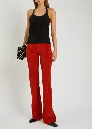 Stouls Stretch-suede Halterneck Top - Black