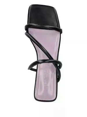 By Far 35mm Leather-wrapped Kitten-heel Slides