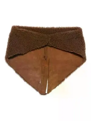 SALVATORE SANTORO Shearling Scarf - Brown