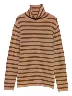 BEYOU Striped Turtleneck Top