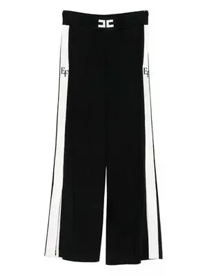 Elisabetta Franchi Logo Trousers - Black