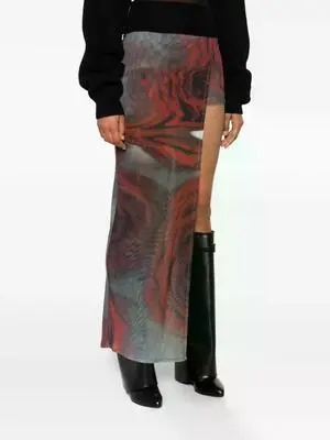 JEAN PAUL GAULTIER Printed Mini Skort - Red