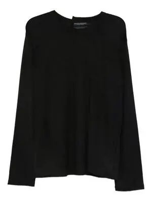 Yohji Yamamoto Long-sleeve Wool T-shirt - Black