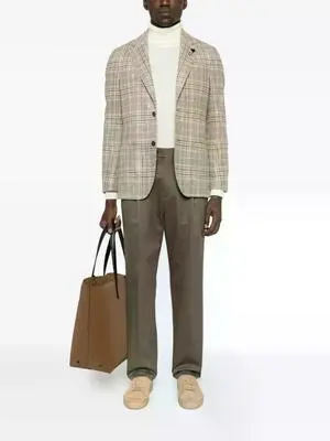 LARDINI Checked Two-button Blazer