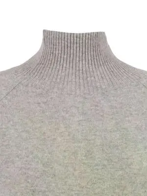 KANGRA High-neck Raglan-sleeve Pullover - Grey