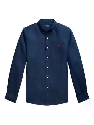 Ralph Lauren Long-sleeve Linen Shirt - Blue