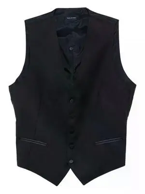 Tagliatore Button-fastening Sleeveless Waistcoat - Blue