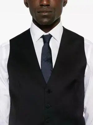 Tagliatore Button-fastening Sleeveless Waistcoat - Blue