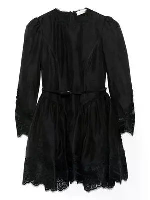 Zimmermann Lace-trimmed Mini Dress - Black