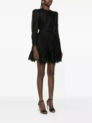 Zimmermann Lace-trimmed Mini Dress - Black