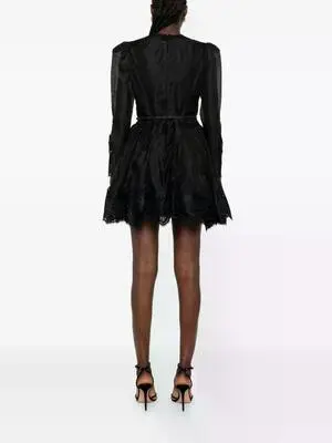 Zimmermann Lace-trimmed Mini Dress - Black