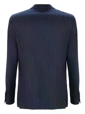 LARDINI Pinstripe Lapel Blazer